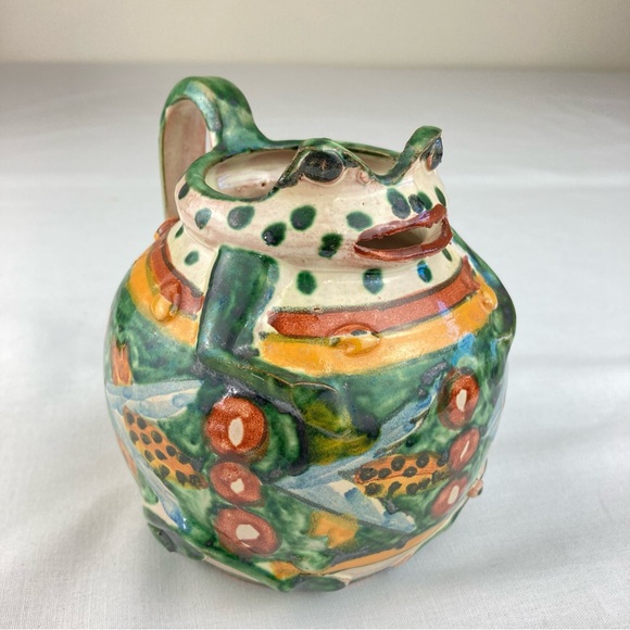 Hand Crafted | Art | Handcrafted Mexican Talavera Folk Art Frog Creamer ...